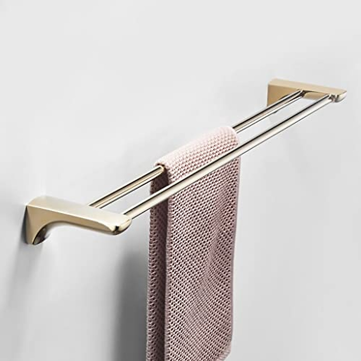 Towel Racks, for Bathroom Lightweight Bath Towel Rack Wall Shelf Bathroom Towel Rack/Double Rod/Double Pole/a