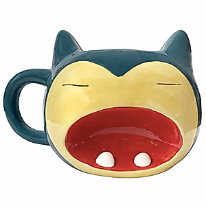 Platopotato Coffee Cup 1000ml Large Capacity Mug 3D Snorlax Mug Cartoon Ceramic Water Cup Milk Coffee Tea Mark Cup Mug Boys Girl Gift Cups totor