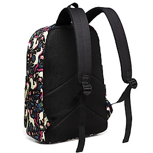 VASCHY Backpack for Women, Water Resistant High School Girls Bookbag Travel Backpack for Teens with Water Bottle Pockets