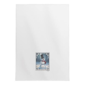 Snowman Christmas Decoration Classic Winter Scene Snowman Decorative Kitchen Tea Towel White