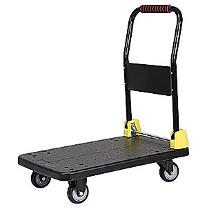 Generic Hand Trucks Foldable Push Hand Cart for Loading and Storage Platform Truck Trolley with 360 Degree Swivel Wheels Large Loading Capacity Push Cart (Color : Q 6)