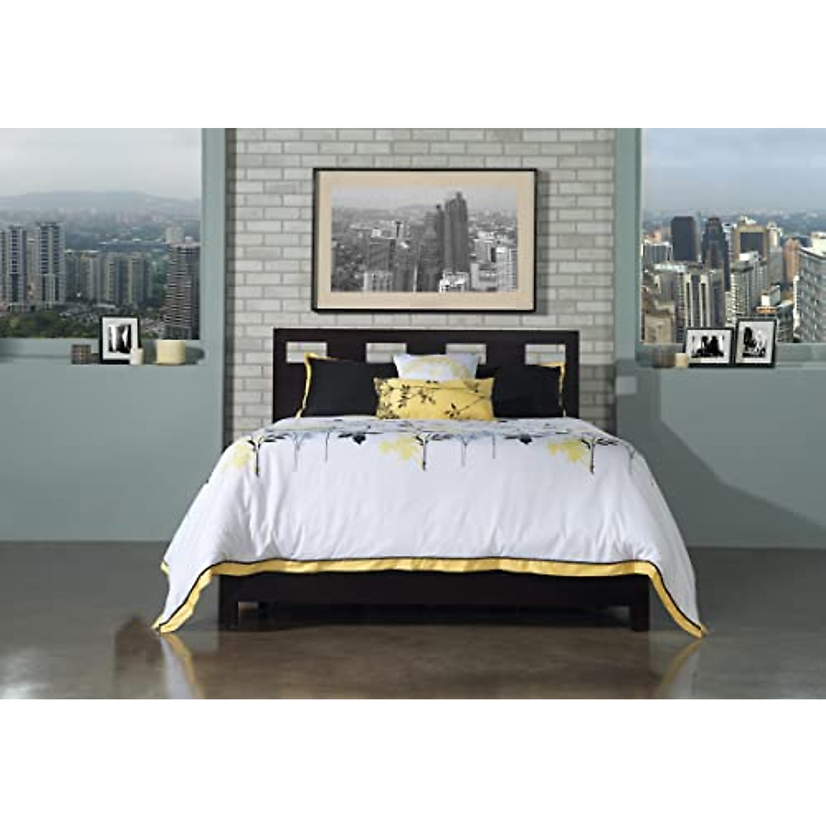 Modus Furniture Solid Wood 2-Side Storage Bed, California King, Riva - Espresso
