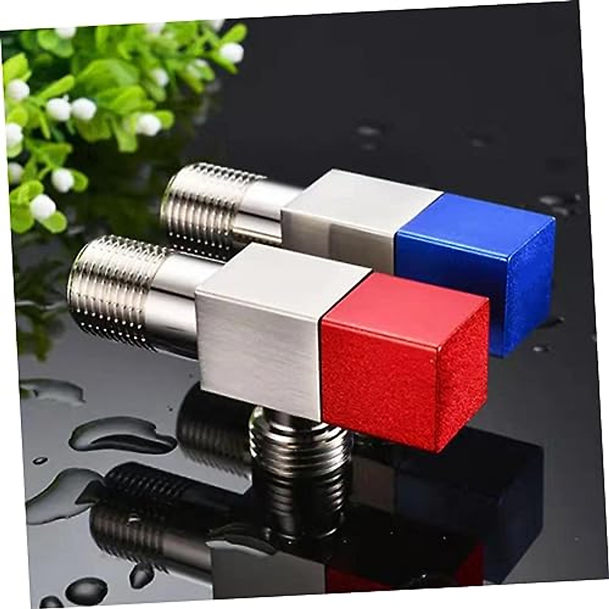 IWOWHERO Toilet Supply Angle Valves Bathroom Accessory Angle Valve for Bidet Toilet Valve Toilet Part Toilet Water Valve Angle Stop Tool Bathroom Supply Angle Valve for Bathroom Metal Red