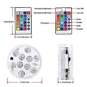 4pack LED Pumpkin Lights with Remote for Halloween Decorations, Color Changing Waterproof LED Lights for Party Glass Vase Easter Decoration