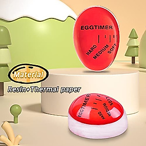 ZILLEEN Boiled Egg Timer for Boiling Eggs Boiler Timer That Changes Color When Done,Classic Red 3 Pack