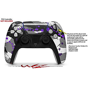 WraptorSkinz Skin Wrap compatible with Sony PS5 DualSense Controller Abstract 02 Purple (CONTROLLER NOT INCLUDED)