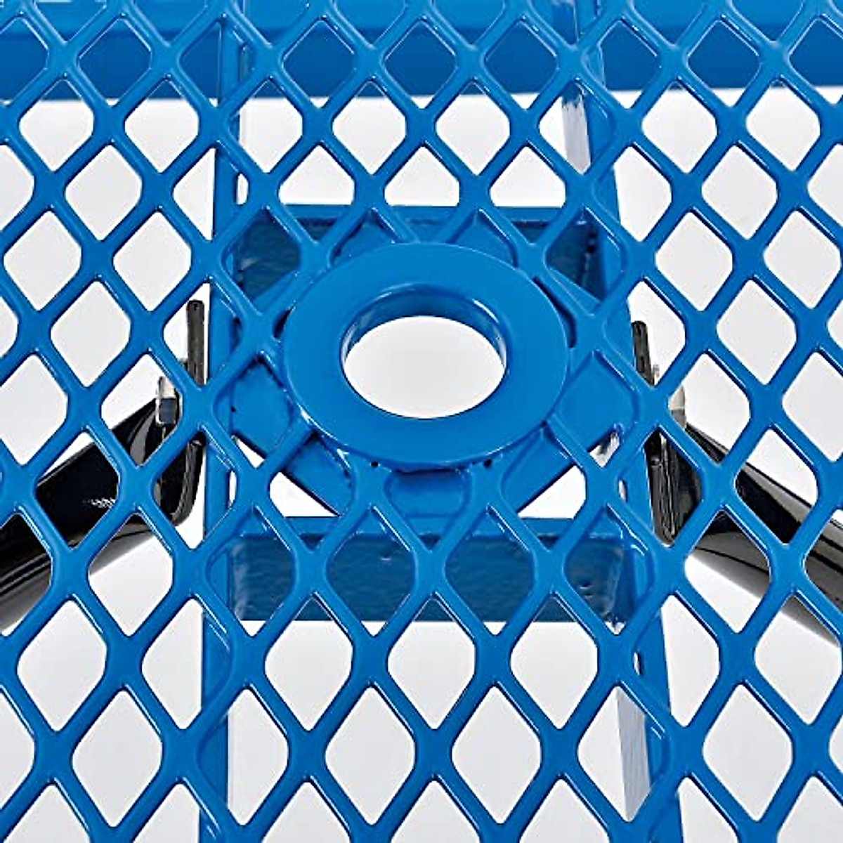 Global Industrial 4' Rectangular Expanded Metal Picnic Table, 48" L x 62" W,Blue