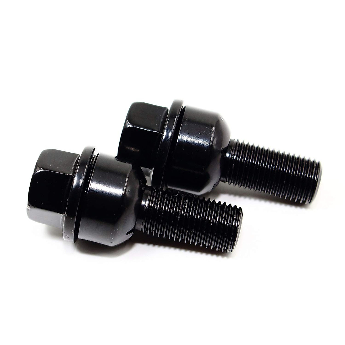 Set of 20 Veritek 14x1.5mm Black 29mm Thread R14 Radius Ball Seat Washer Lug Bolts for Porsche Factory Wheels
