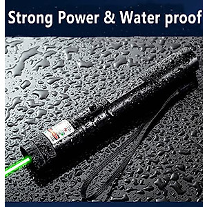 Green Laser Pointer, Long Range Green High Power USB Rechargeable Laser Pointer Pen for presentations Astronomy Hunting
