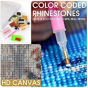 Bimkole 5D Diamond Painting Kits, Full Drill DIY Rhinestone Embroidery Set Paint with Diamonds Art by Number Kits Cross Stitch Home Wall Craft Decoration (12x16 inch)#b11294