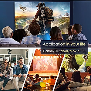 XGODY Portable Projector A4300 Native 1080P HD Projector 9200L 5G WiFi Projector Bluetooth Home Theater Video Projector with Storage Bag Remote Control Support HDMI, VGA, USB, Phone Mirror Link White