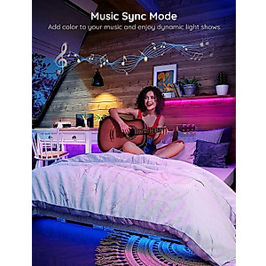 Govee Smart LED Strip Lights, 16.4ft WiFi LED Light Strip Work with Alexa and Google Assistant, 16 Million Colors with App Control and Music Sync LED Lights for Bedroom, Kitchen, TV, Party, Holiday