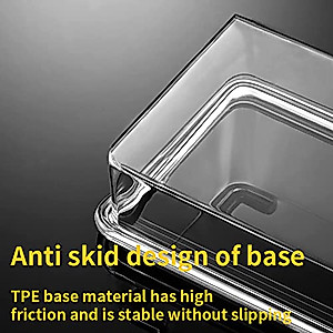 Xpr 4 Pieces Clear Seasoning Box - Cruet with Cover and Spoon,Seasoning Rack Spice Pots for Sugar, Salt, Pepper and Other Spices