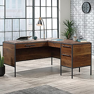 Sauder® Nova Loft 59"W L-Shape Corner Desk, Grand Walnut