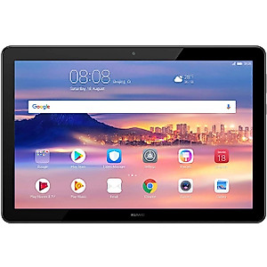 MediaPad T5 Tablet with 10.1" IPS FHD Display, Octa Core, Dual Harman Kardon-Tuned Speakers, 4G LTE, 2GB+16GB, International Version No Warranty (Black)