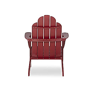 Linon Red Adirondack Chair, 30.4" W x 37.6" D x 37.8" H