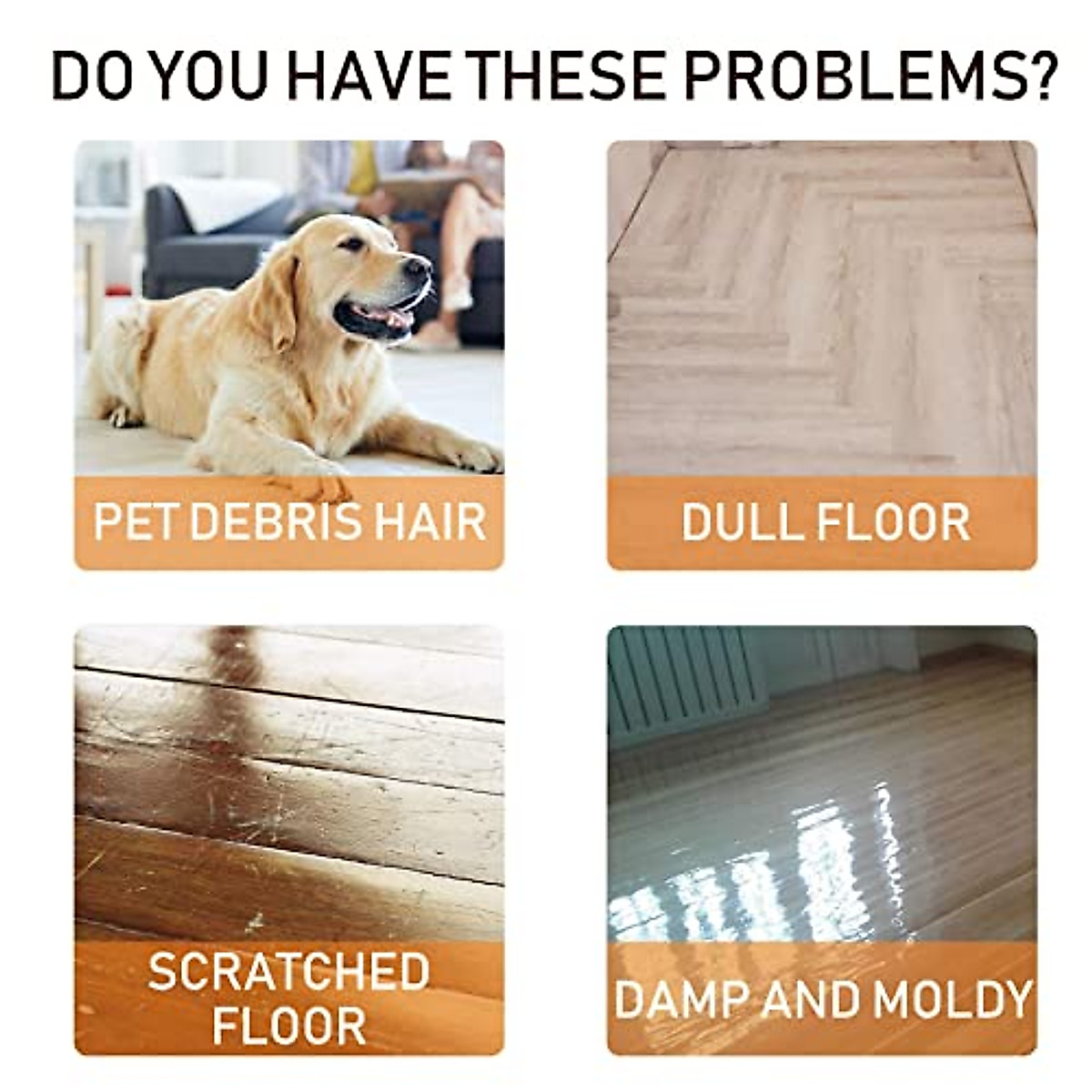 Gecau Floor Cleaner, Multi-Surface Vinegar Polish Floor Cleaner, And Household Cleaner, Safer For P𝚎ts And Kids(100ml