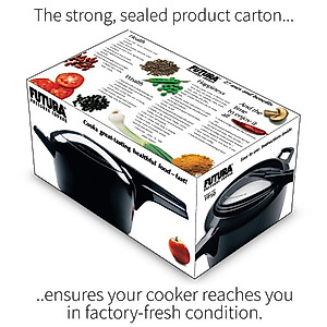 Hawkins Futura 5 Litre Pressure Cooker, Hard Anodised Inner Lid Pressure Cooker, Pan Cooker, Black (FP50)