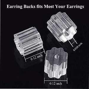 Clear Earring Backs, 1000PCS Earring Stoppers, Hypo-allergenic Jewelry Accessories, Silicone Earring Backing Replacements