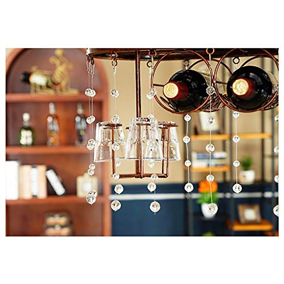 Creative Simplicity Glass Creative Simplicity Wine Rack European Style Creative Simplicity Wine Rack Creative Simplicity Wine Red Tumbler Hanging Bar Drink Holder, PIBM, Black, L100*W25CM