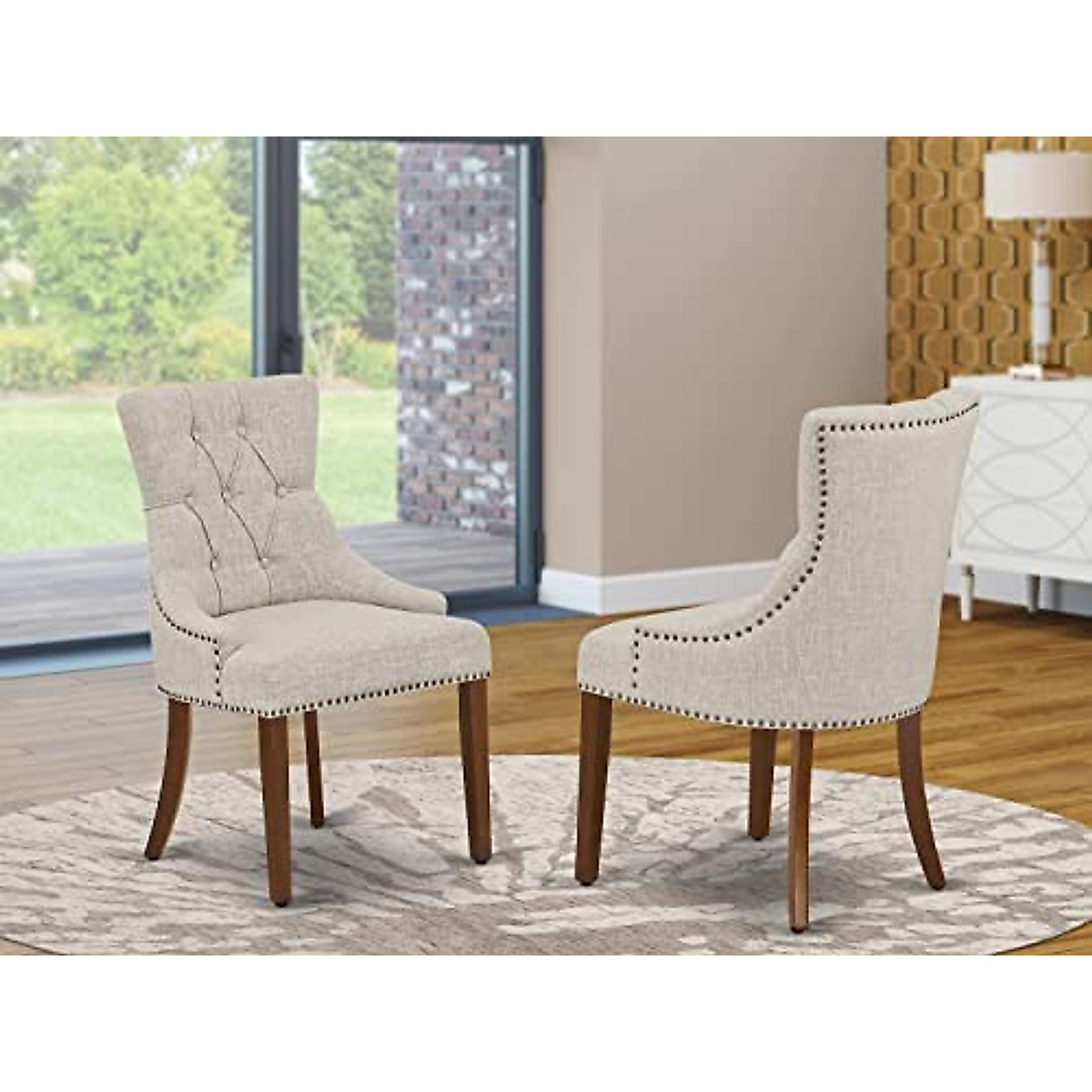 East West Furniture Dining Chairs, 22 x 21 x 36, FRP3T05