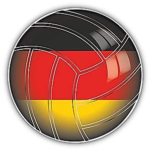 DG Graphics Germany Volleyball World Flag Art Decor 5'' x 5'' Magnet Vinyl Magnetic Sheet for Lockers, Cars, Signs, Refrigerator