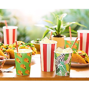 American Greetings Taco Party Supplies, 16 oz. Reusable Plastic Cups (8-Count)