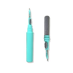Earbuds Cleaning Pen,Multifunctional Airpods Cleaner,3-in-1 Earpods Cleaning Kit with Soft Brush Apply to Airpod, Earbud and Bluetooth Earphone Charging Case Cleaning Tools (Green)