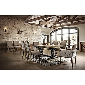 Roundhill Furniture Birmingham Dining Set, One Size, Driftwood Finish