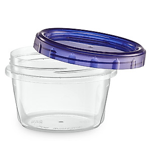 ELEGANT DISPOSABLES 16 ounce Plastic Food Storage Containers with colored Twist Top Lids Reusable Leak Proof Deli Containers for Freezer Storage Meal Prep (12)