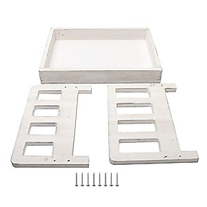 Erthree Baby Photography Bed Baby Photo Props White Wood Doll Bed Detachable Photo Background for Baby Photo Studio