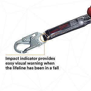 3M - 3100425 PROTECTA Rebel 11' Polyester Web Self-Retracting Lifeline, Black/Red