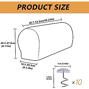 Set of 2 Velvet Stretch Armrest Covers for Chairs and Sofas Armchair Slipcover for Recliner Sofa Anti-Slip Soft Washable Sofa Arm Covers Protector,Coffee