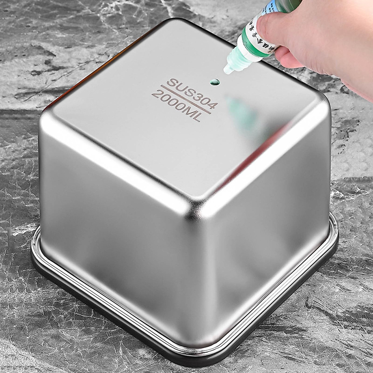 Stainless Steel Food Storage Containers with Lid, Food Lunch Box Containers Leak-proof Light Easy Set with Air Vent Snack Boxes Airtight Lunch Containers (65oz)