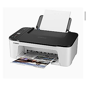 Canon PIXMA TS Series Wireless All-in-One Color Inkjet Printer - Print Copy Scan - Mobile Printing, 50 Sheets Paper Tray, 4800 x 1200 dpi, 1.5'' LCD Display, with MTC Printer Cable White