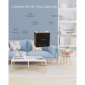 Whole Home Mesh WiFi System 2.4+5.8GHZ WiFi Extender- Up to 4500 Sq.ft. Coverage - Support 90 Client Devices - WiFi Router/Extender Replacement with 3 Ethernet Ports and Cables, Easy Setup, 3-Pack