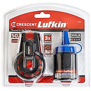 Crescent Lufkin 50' Compact Chalk Reel with Blue Chalk, CL50