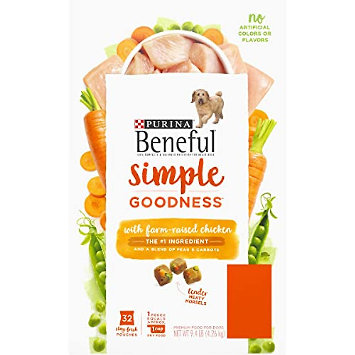 Purina Beneful Dry Dog Food, Simple Goodness With Farm Raised Chicken - 32 ct. Box