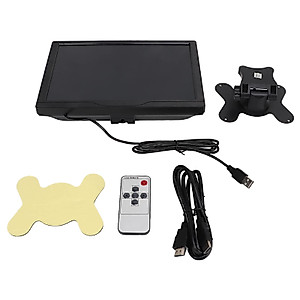 Naroote 10.1 Inch Monitor, Multiinterface HD Display Telecontroller Adjustable Bracket Home Dual (US Plug)