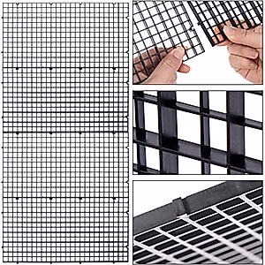 OBANGONG 6 Pcs Grid Divider Tray Egg Crate 11.8inch Louvre Aquarium Fish Tank Bottom Isolation