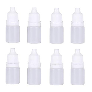 Duehut HLLMX 8 PCS Empty Plastic Squeezable Dropper Bottle Portable Empty Squeezable Dropper Bottle Container with Screw Cap Essential Oil Container 5ML