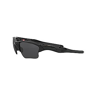 Oakley Half Jacket 2.0 XL OO9154 915401 62mm Polished Black/Black Iridium Sunglasses For Men Bundle Leash +VISIOVA Accessories