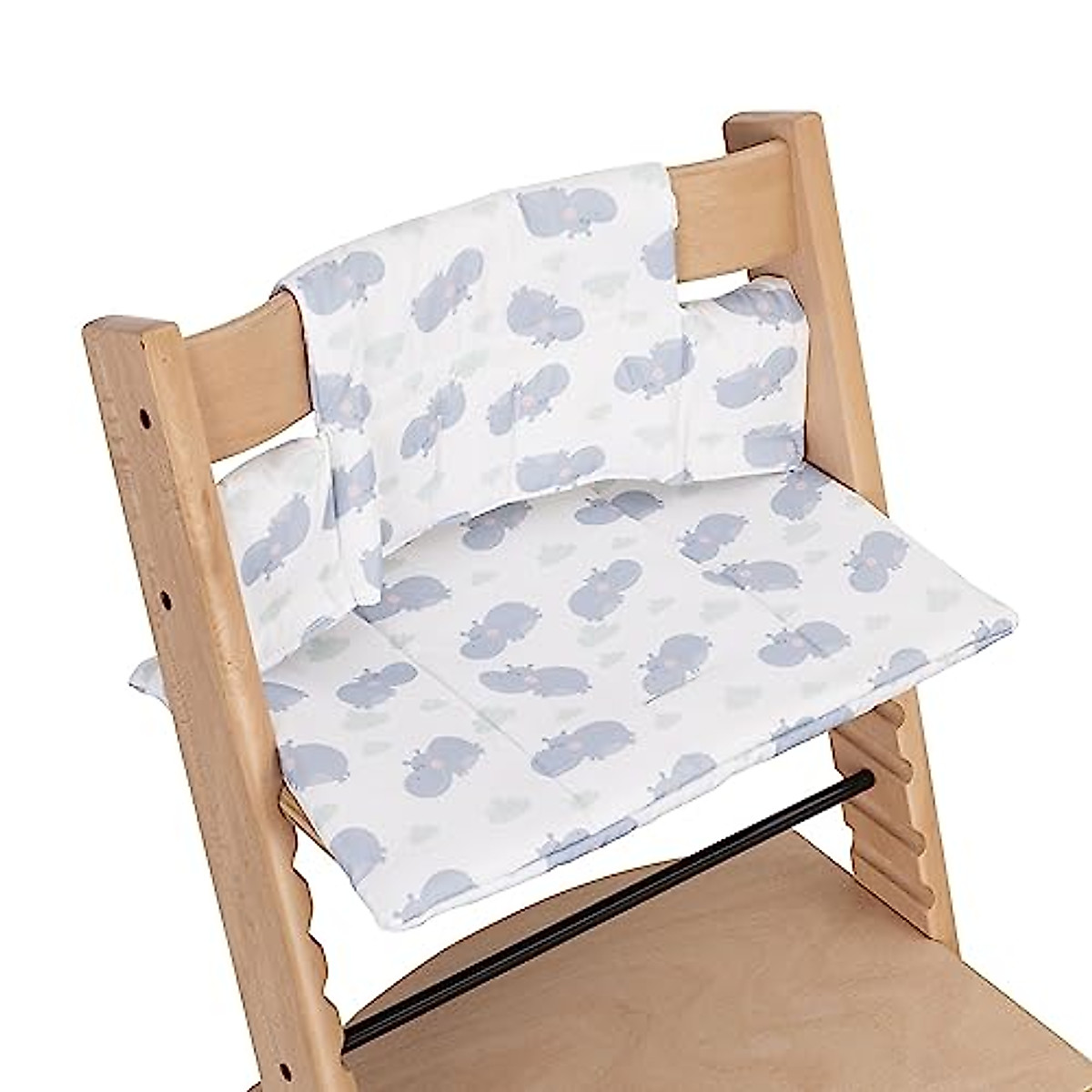 Dadouman Wipe Clean & Compatible Seat Cushion for Stokke Tripp Trapp Chair (Hippos)