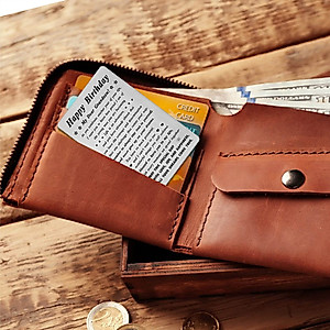 BAZLJY Grandson Birthday Gifts - Metal Engraved Birthday Card for Grandson Young Men - Grandson Birthday Gifts from Grandparents