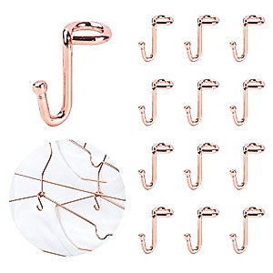 KOOBAY Clothes Hanger 72Pcs Connector Hooks Stable Hanger Rose Gold Metal Outfit Hangers Extender Clips Mini Cascading Hanger Hooks