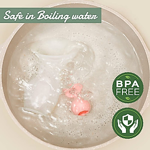 BumbleBee Manual Breast Pump with Suction Base 4oz/110ml, Silicone Breastfeeding Pump Milk Collector with Pink Heart Pump Stopper&PP lid