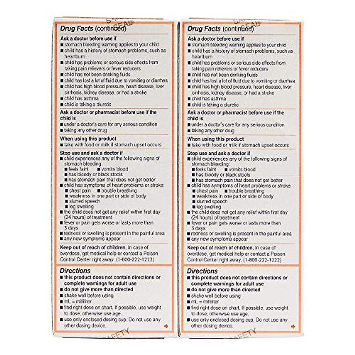 Motrin Children's Ibuprofen Oral Suspension Original Berry Flavor - 4 oz, Pack of 2