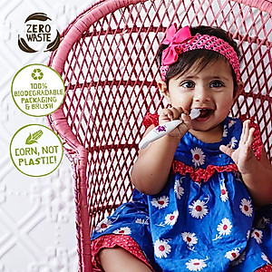 Jack N' Jill Bio Toothbrush (TM) Compostable & Biodegradable Handle HIPPO