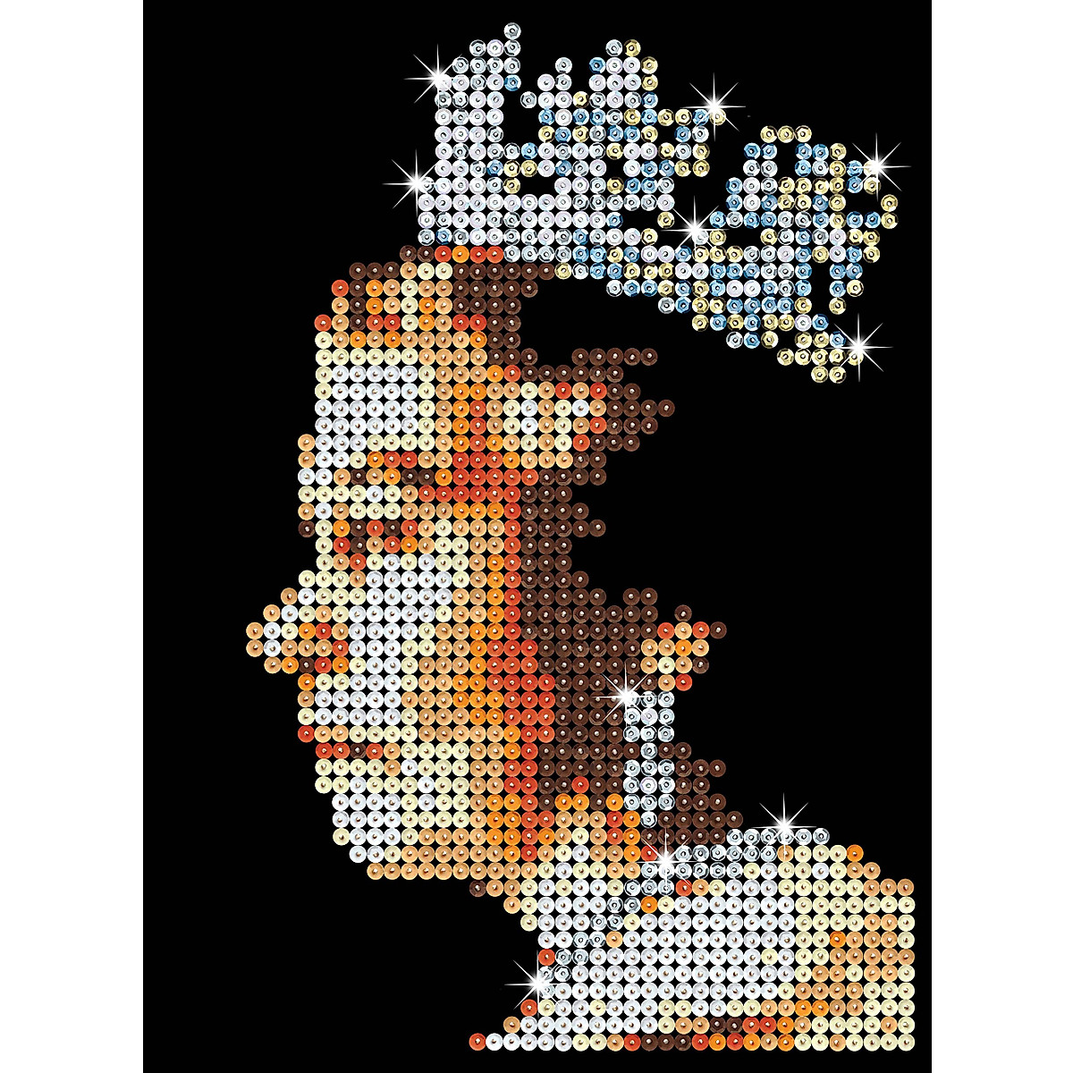 Sequin Art Queen Elizabeth II Special Memorial Edition, Sparkling Arts & Crafts Kit; Creative Crafts for Adults & Kids