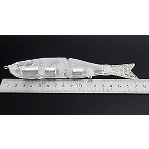 3PCS Unpainted Lure Blanks 51.74g 17.6cm with Free 7mm Eye Crankbait Simulation Blank Body Clear Hard Baits Trout Salmon Minnow Lure Popper Lures Topwater Freshwater 8085